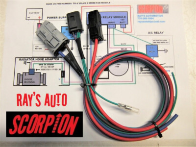 VOLVO Cooling Fan Relay 2 Speed Module Connector Harness 36" | eBay
