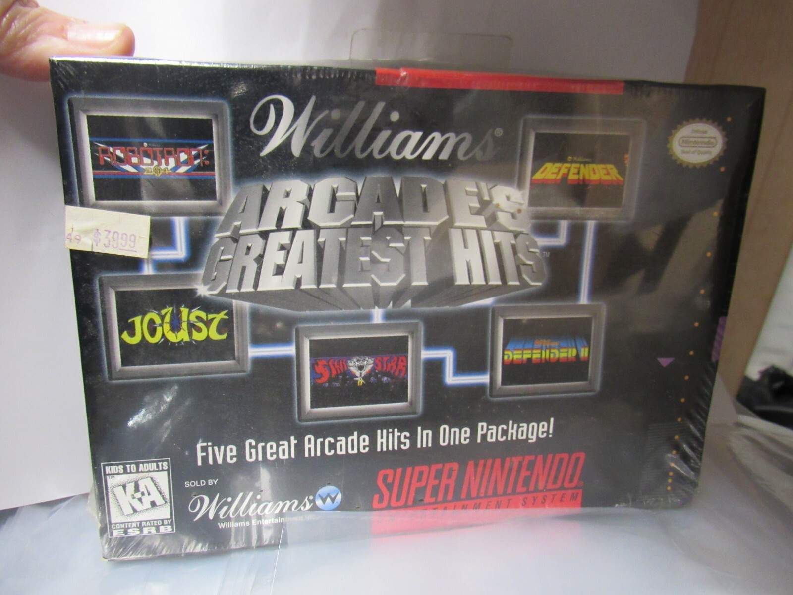 Super Nintendo SNES Williams Arcade's Greatest Hits FACTORY SEALED A88K ...
