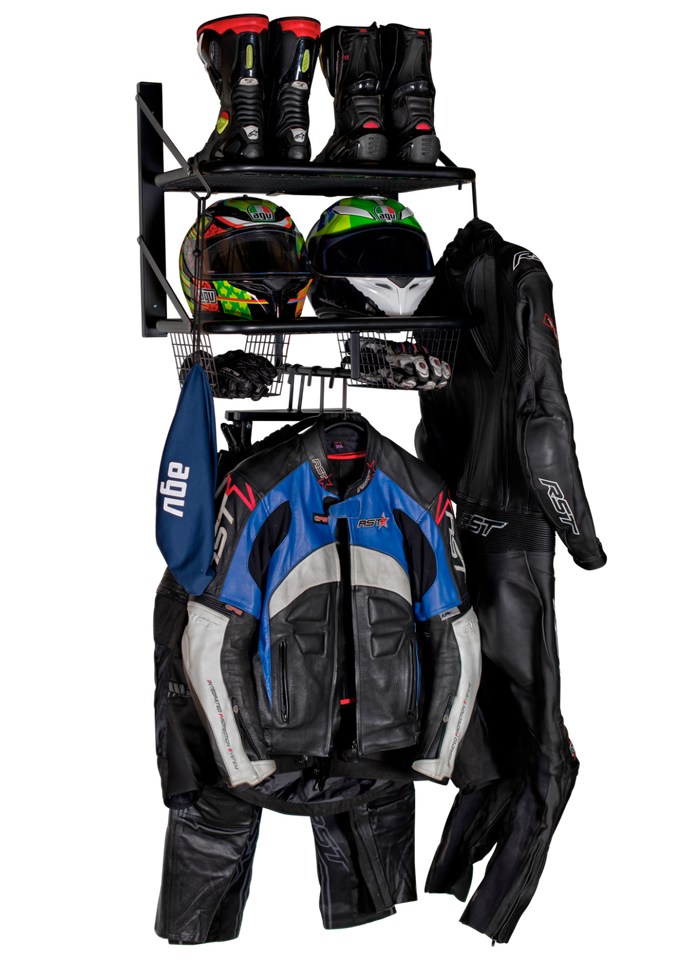 BikerTidy Motorcycle Motorbike Clothing jacket helmet storage rack ...