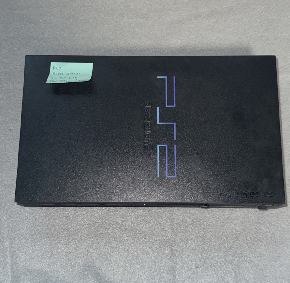 Sony PlayStation 2 PS2 SCPH-39001 Black Fat Console - Working Read ...