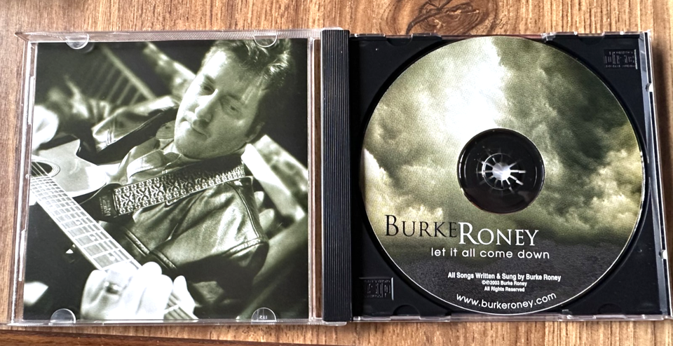 BURKE RONEY: LET IT ALL COME DOWN MUSIC AUDIO CD ADULT POP! SIGNED ...