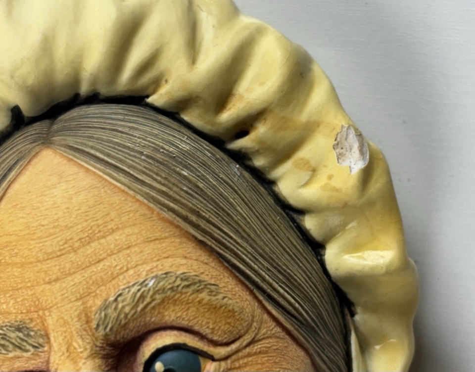 Bossons Betsey Trotwood Congleton England Chalkware 3D Head Wall ...