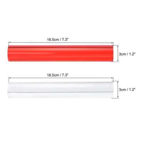2Pcs Ping Pong Rubber Roller Table Tennis Racket Roll Stick, Clear/Red ...