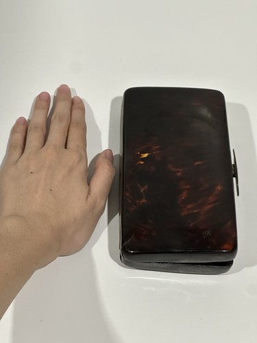 Antique Faux Tortoise Shell Box with Velvet Inside | eBay