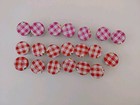20 Bonne maman empty small mini Jars Red & Pink gingham lids | eBay UK