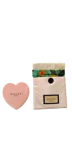 GUCCI Beauty HEART SHAPED MIRROR w/ Cute Pouch Novelty GWP PINK New | eBay