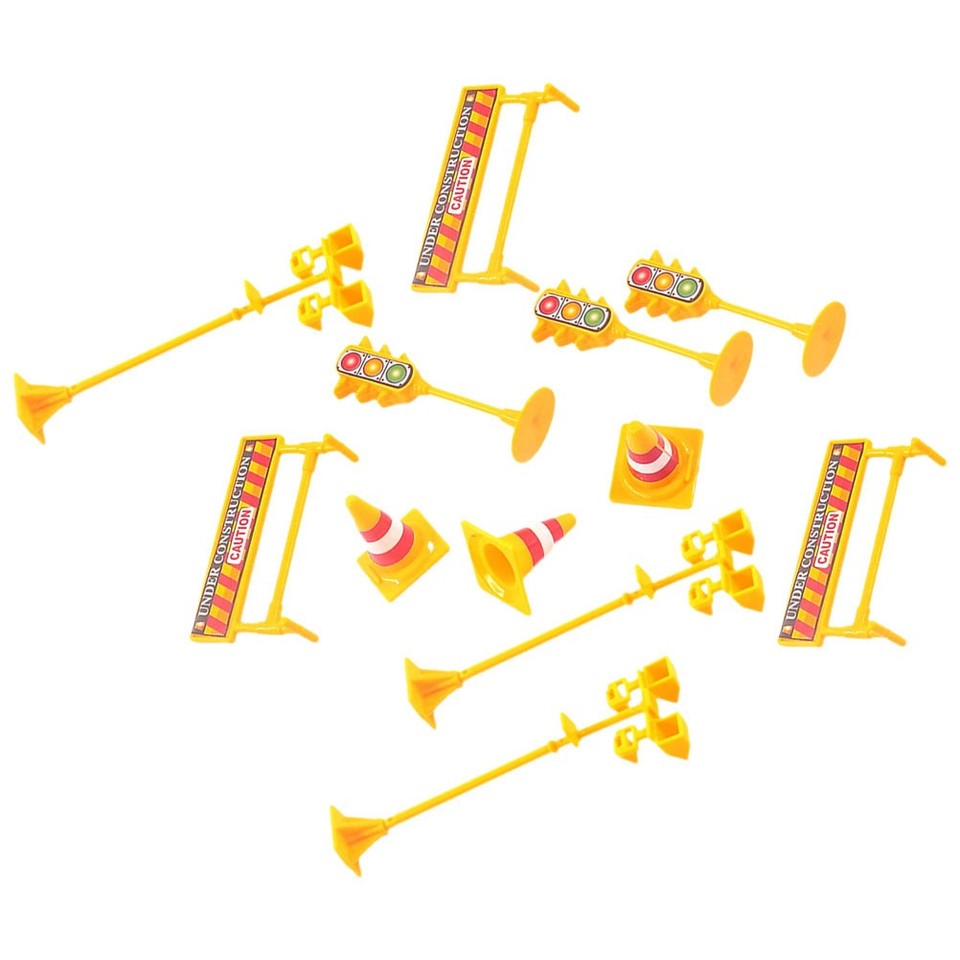 3 Sets Construction Signs Party Decorations Birthday Cake Topper | eBay ...