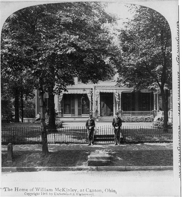 Photo:Home of William McKinley,Canton,Ohio,OH,House,c1901,Guards at ...