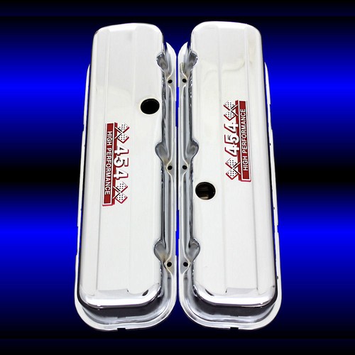 Tall Valve Covers For 454 Chevy Engines Chrome With 454 Emblems BBC | eBay