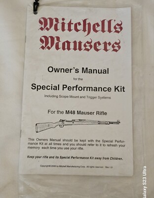 NEW MITCHELL'S MAUSERS OWNERS MANUAL FOR SPECIAL PERFORMANCE KIT FOR M48 MAUSER | eBay