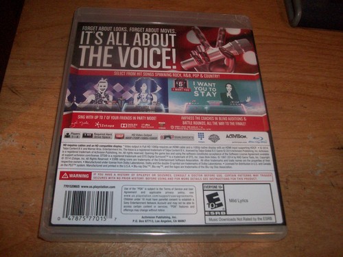 The Voice: I Want You (Play Station PS3 Singing Game 2014) Activision ...