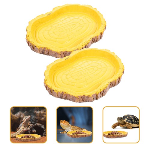 2 Pcs Reptiles Pet Food Containers Feeding and Drinking Animal Tortoise ...