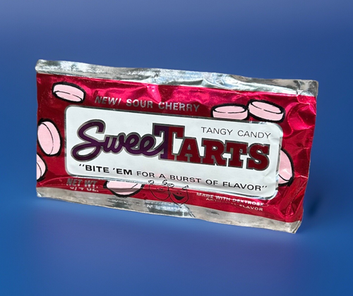 Vintage SWEETARTS SOUR CHERRY Candy Foil Pack O-Pee-Chee SUNLINE Sweet ...