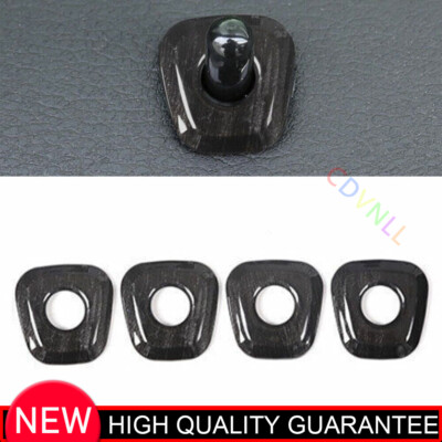For BMW X1 F48 16-2021 Black Wood Grain Inner Door Buckle Protection ...