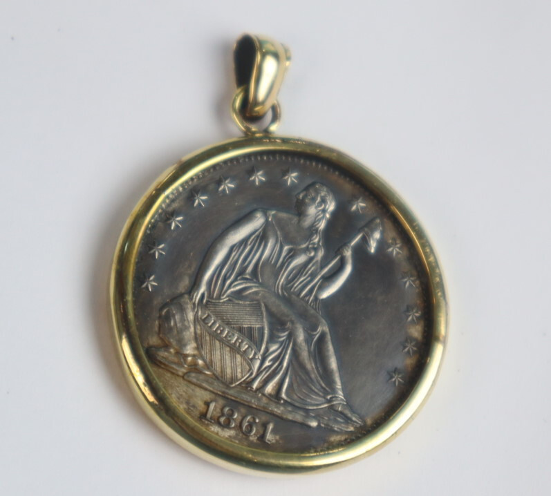 Confederate States of America 1861 1/2 Half Dollar Civil War Pendant 1 ...