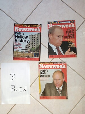 LOT 3 magazines NEWSWEEK-2006/2007- special wladimir poutine putin ...
