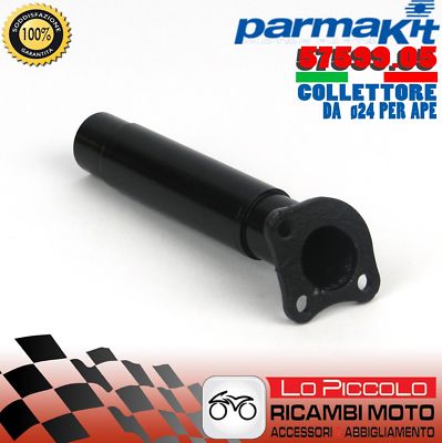 57599.05 Intake Manifold Parmakit ø22-24 with 3 Holes Piaggio Ape 50 2T ...