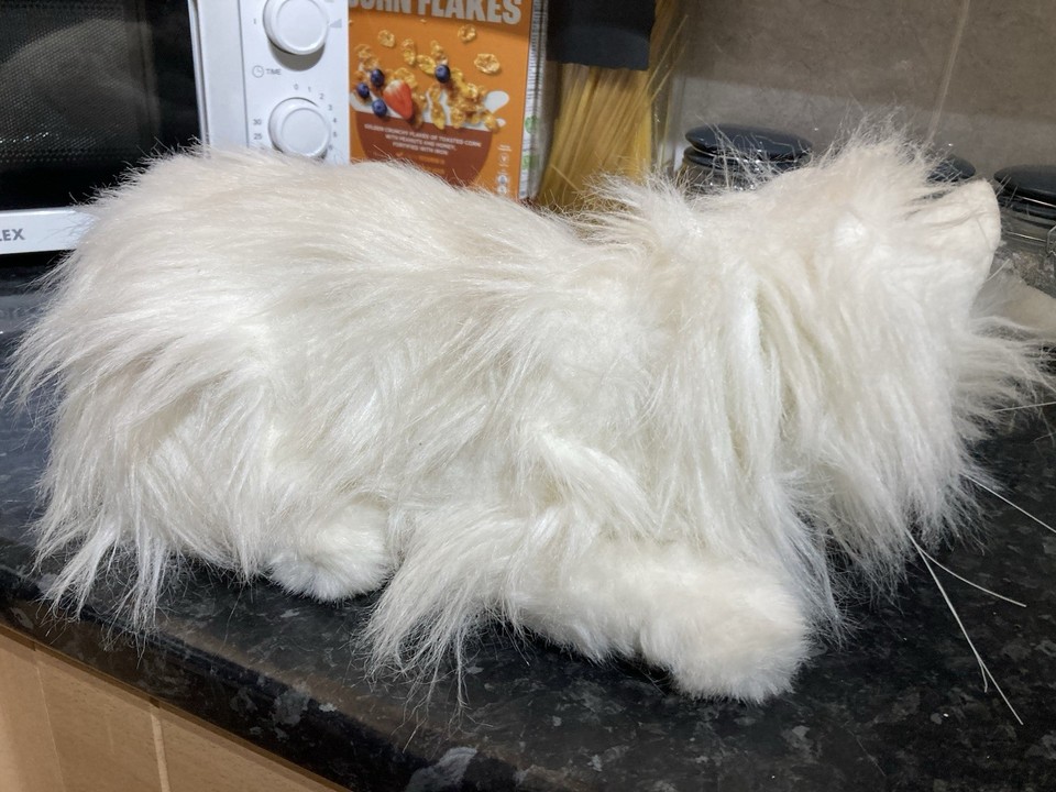 Tiger 2002 Fur Real Friends Animated Life-Size White Fluffy Persian Cat ...