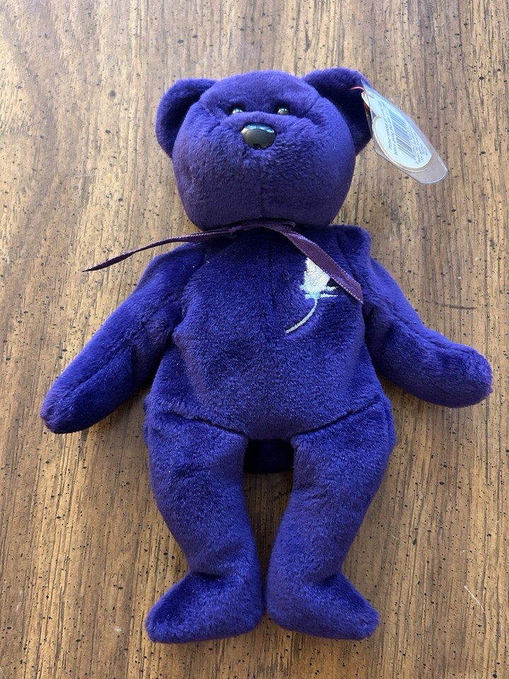 Princess Diana Bear Ty Beanie Babies Original Plush Toy Rare Version ...