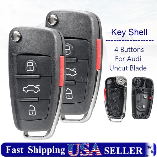 2 For Audi A3 A4 A5 A6 A8 Q3 Q5 Q7 R8 RS4 S3 S5 S6 TT Quattro Key Fob ...