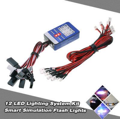 12 LED Lighting System Kit Steering Brake Smart Simulation Flash Lights ...