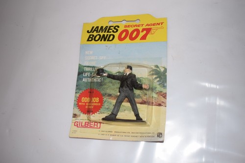 JAMES BOND 007 GILBERT TOYS ODD JOB W/ DANGEROUS DERBY - 1965- MOC ...