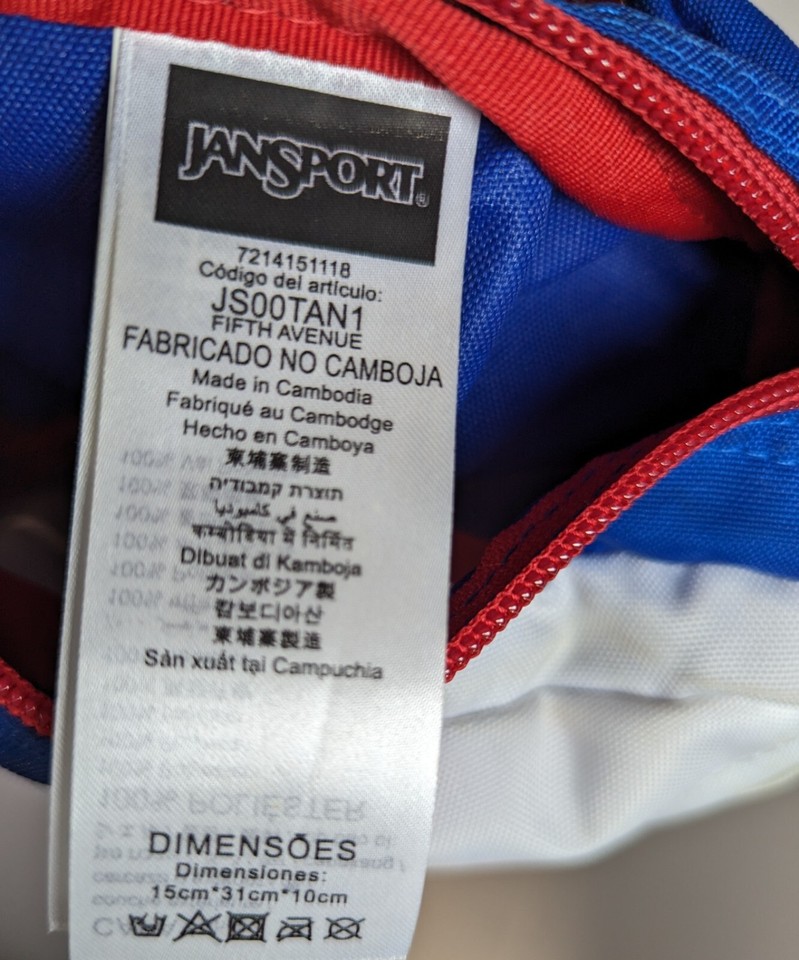 Texas Flag Lone Star Fanny Pack Jansport Waist Belt Belly Bumbag Red ...