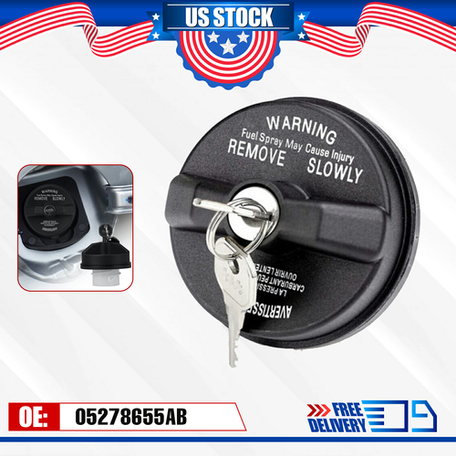 Locking Fuel Tank Gas Cap with Keys For Jeep Dodge Ram05278655AB ...