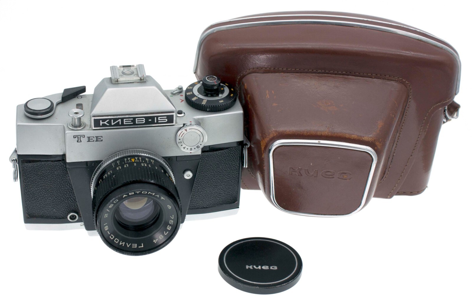 Soviet KIEV-15 Tee Automat Arsenal 35mm SLR camera w/ Helios-81 2/50mm ...