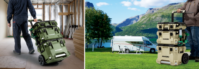 HIKOKI MULTI CRUISER Set Green ( Tool Box (M),Tool Box (L),Carry Box 3 ...