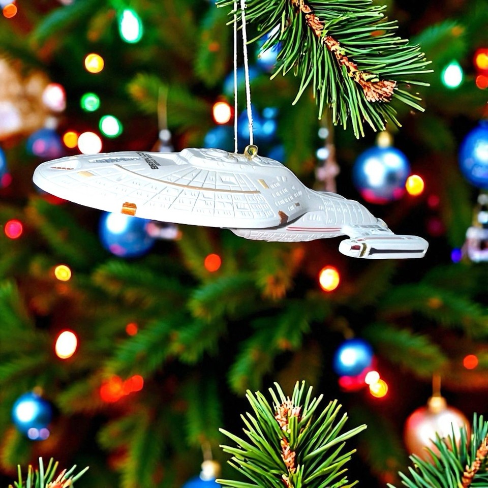 Hallmark Christmas Tree Ornament Star Trek Voyager Magic Light Vintage ...