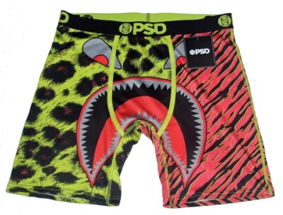 PSD Warface Neon Cats Leopard Tiger Mesh Front & Back Boxers Men's L ...