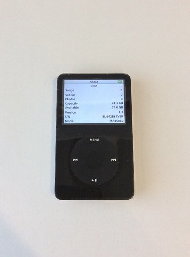 Apple iPod classic 5th Generation Black (80 GB) Good Working Condition ...