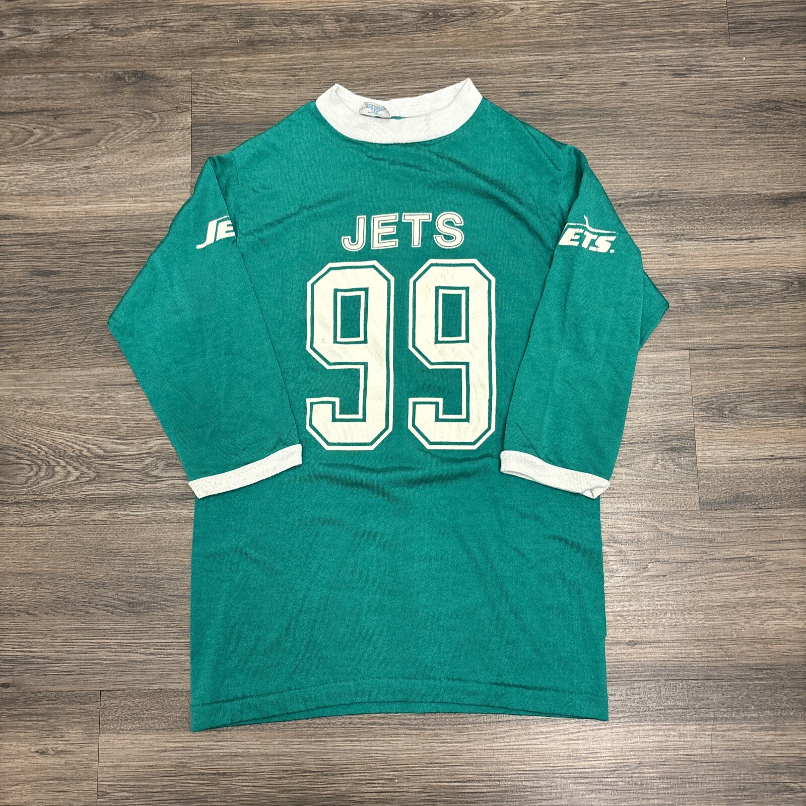 New York Jets Vintage Long Sleeve Jersey Number 99 Allison- Youth Large ...