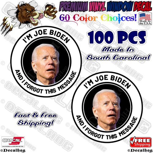 100 I'm Joe Biden Funny Car Truck Gas Price Pump Window Vinyl Decal ...