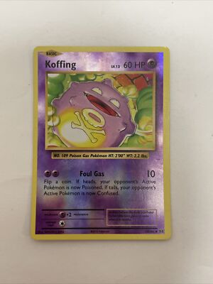 Pokemon Koffing 50/108 - XY Evolutions Pokemon Reverse Holo Foil Rare ...