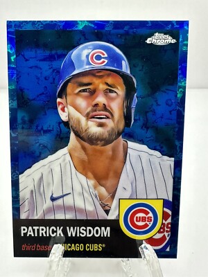 2022 TOPPS CHROME PLATINUM ANNIVERSARY PATRICK WISDOM BLUE TOILE ...