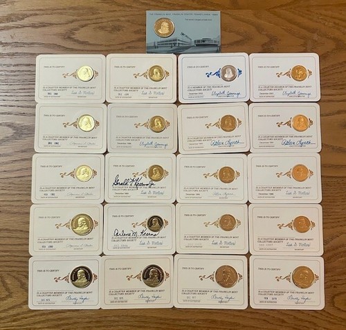 Lot of 21 Franklin Mint Member Collectors Society Sterling Silver Coin ...