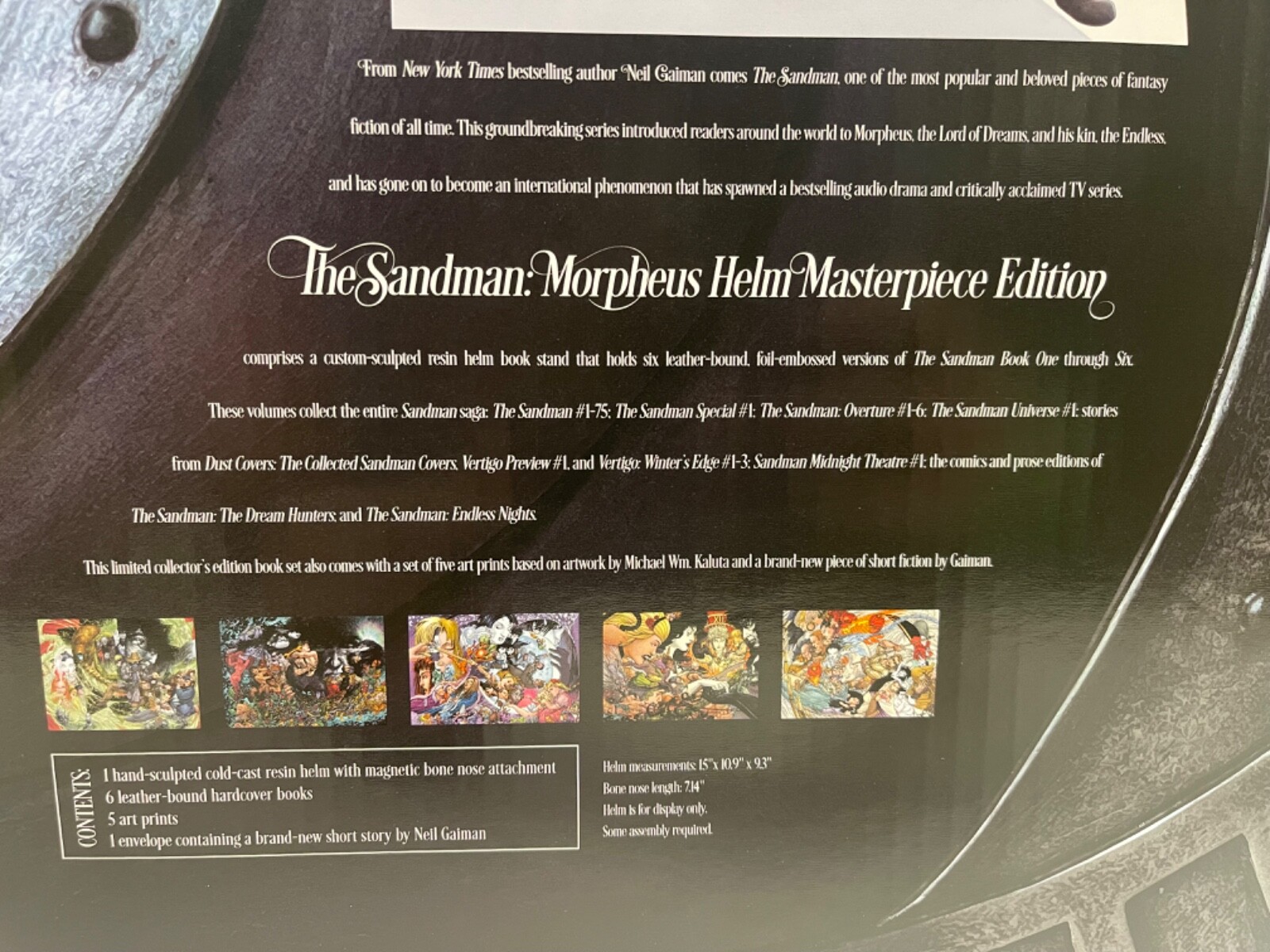 Sandman Morpheus Helm Masterpiece Edition 6 Book Set w/Stand STANDARD ...
