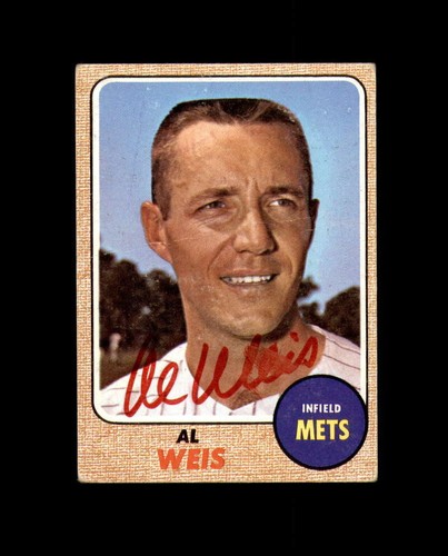 Al Weis Hand Signed 1968 Topps New York Mets Autographed | eBay