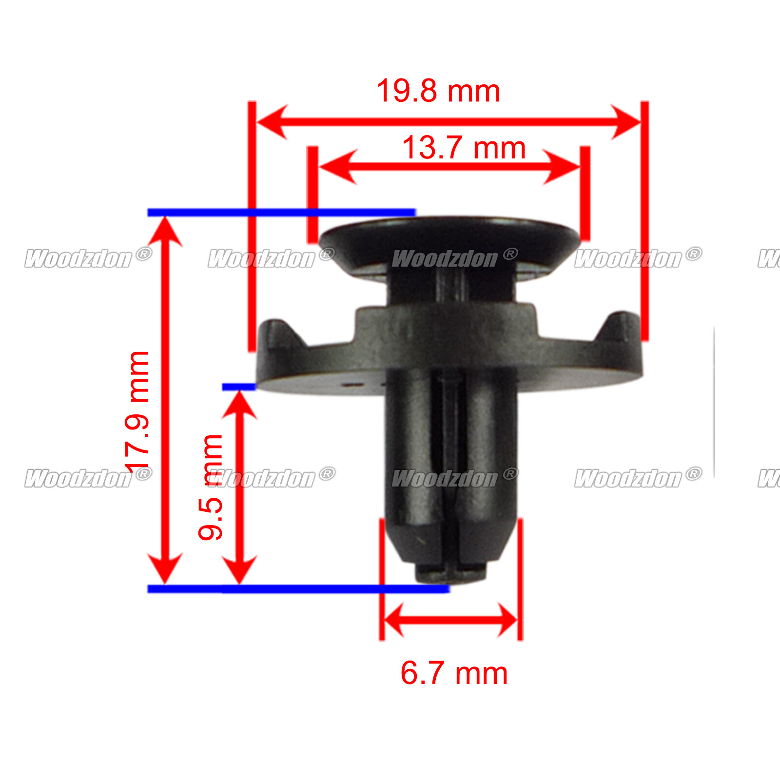 15 Pcs Fender Splash Shield Clip Push Type Retainer For Toyota Camry ...