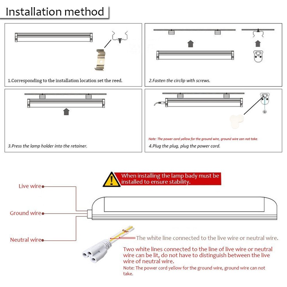 T8 8ft Linkable LED Shop Light Fixture, 8 Foot 8' Warehouse LED Strip ...