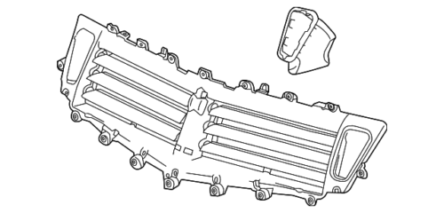 GM Front Bumper Fascia Air Deflector 23490309 | eBay