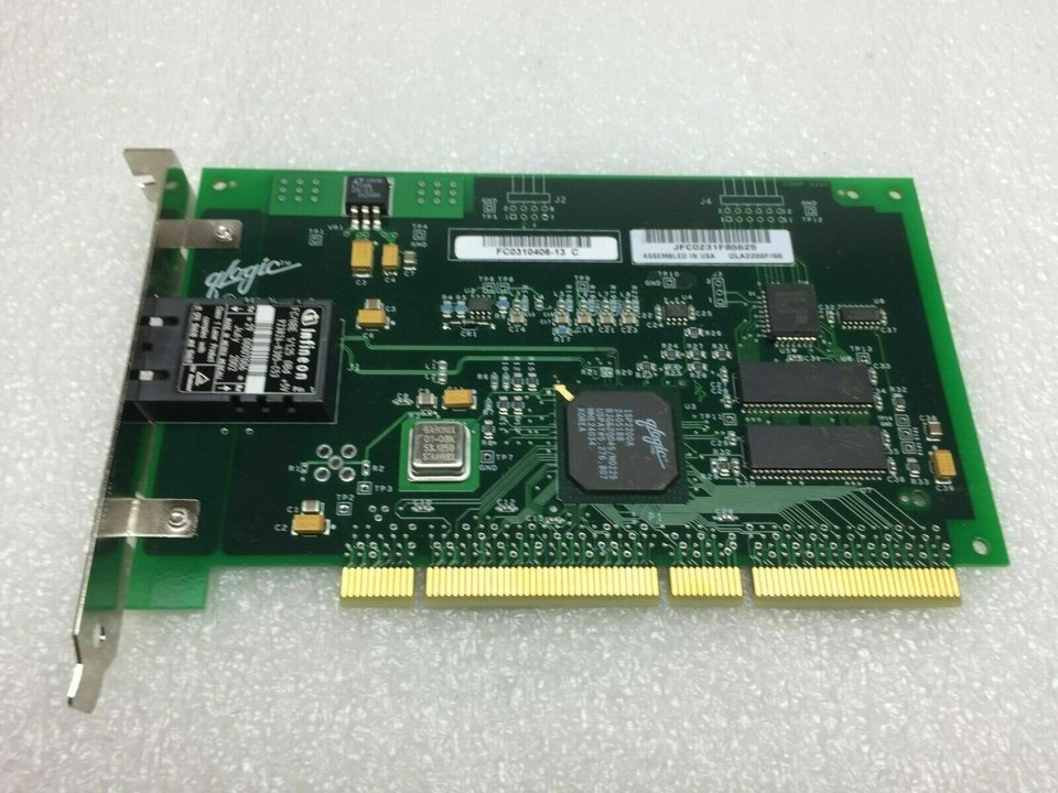 (1x) QLA2200F/66 QLogic FC 1GB PCI Adapter Card 2280R 66M FC0310406-13 ...