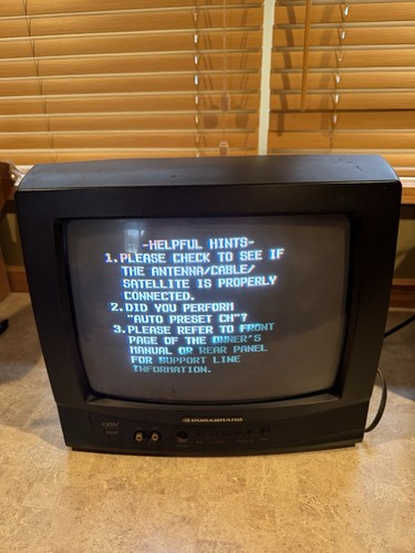 2007 DURABRAND 13" CRT Television CR130DR8 NO Remote - Retro Gaming ...