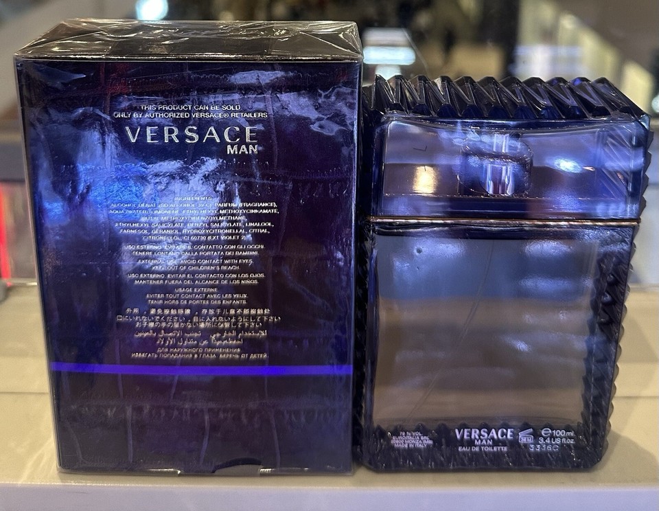 Vintage Rare: Versace Man "Purple" for men 3.4 oz / 100 ml OPEN BOX | eBay