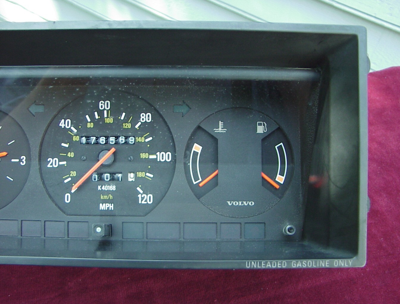 Volvo+240+Instrument+Cluster+K+40168+From+1993+DL+Sedan+LOOK+Fits+92 ...