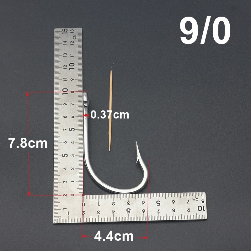 Tuna Extra Big Game Fishing Hook Stainless Steel Large Giant Shark Hook ...