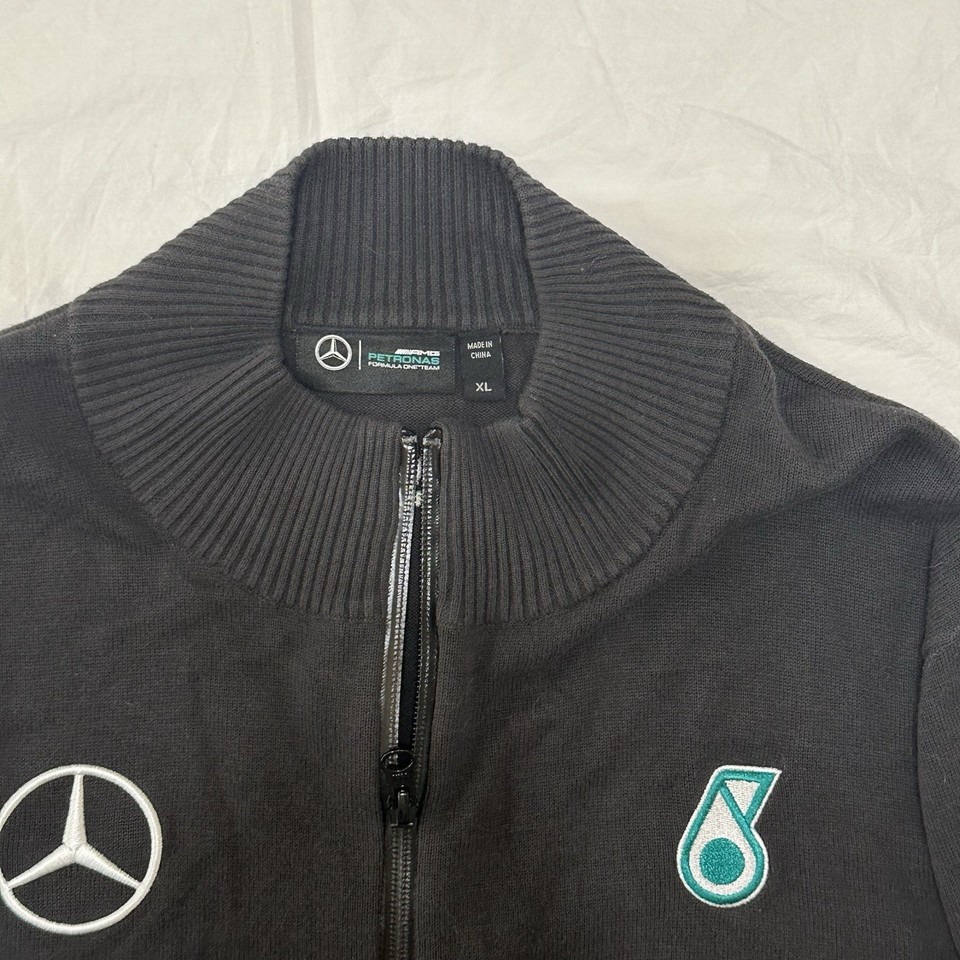 Mercedes AMG Petronas Racing F1 Formula One Gray Knit Sweater Mens Sz ...