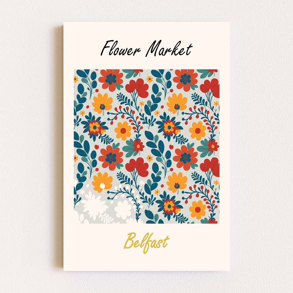 Belfast Flower Market Floral Decor Poster Print - FLB8 | eBay Australia